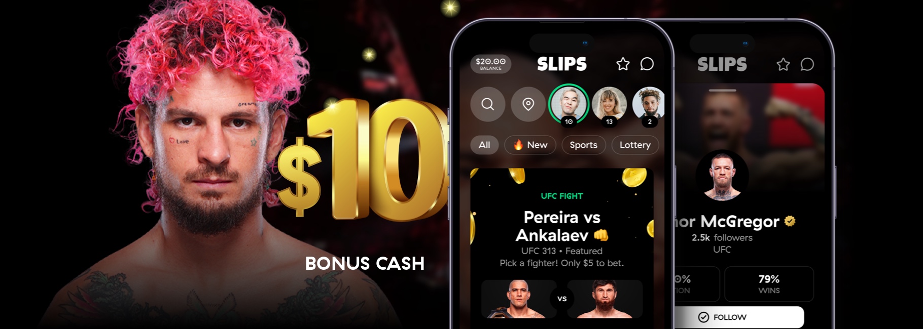 UFC: First Fight Bet Is Free - Slips