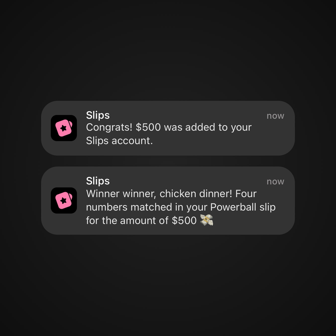 Winners and Payouts - Slips